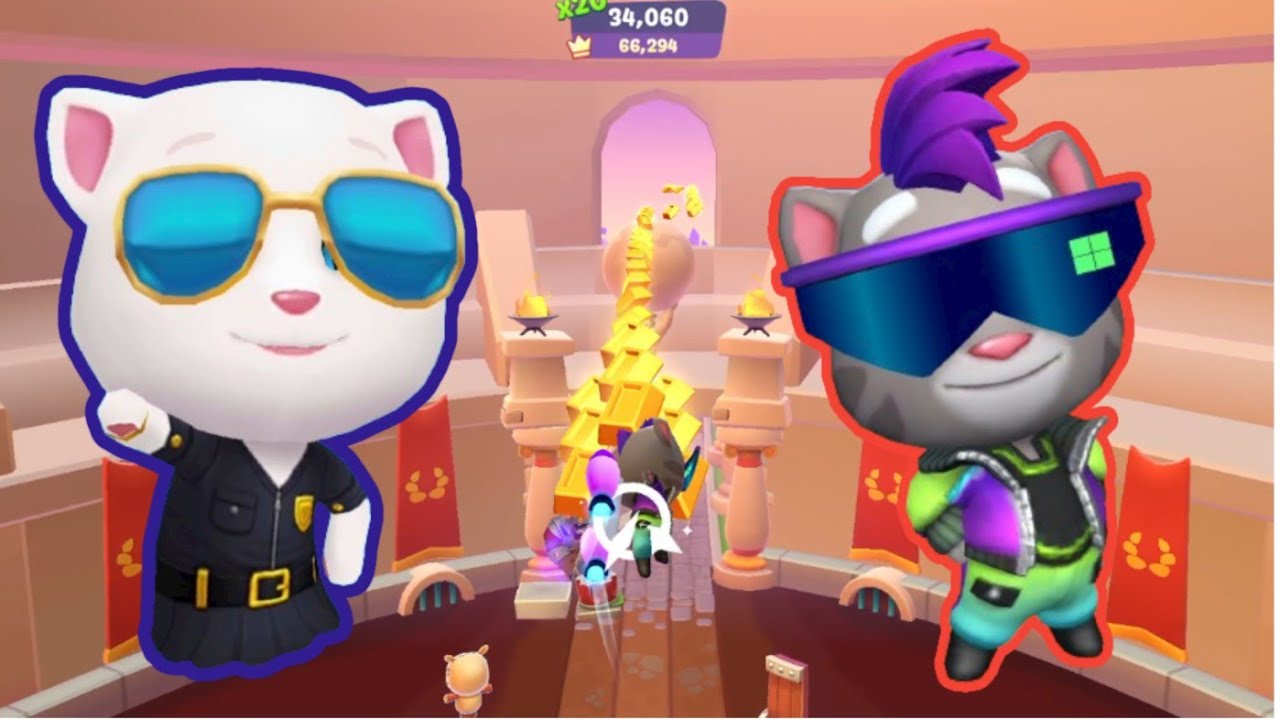 Talking Tom Time Rush/Uniform Angela Vs Hero TomUnlocked All Characters ...