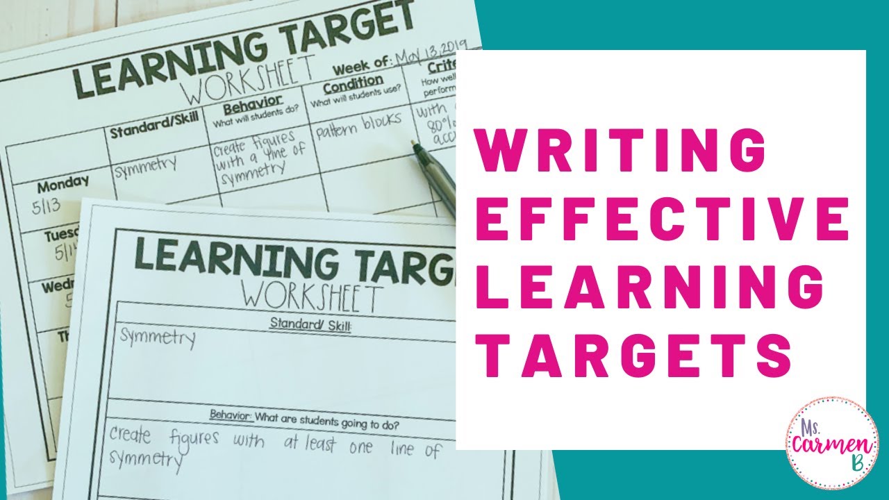 Writing Effective Learning Targets YouTube Writing Effective Learning Targets YouTube