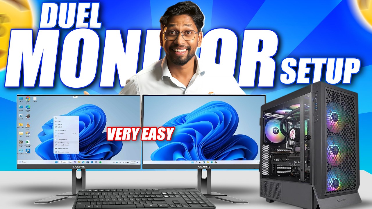 How to Connect Dual Monitors to One PC 💻 | Dual Screen Setup Guide in ...