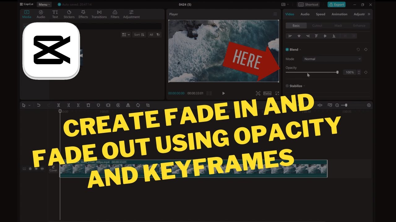How to Create Fade In and Fade Out Effects using Opacity and Keyframes in CapCut PC | Step-By ...
