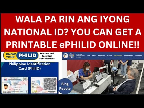 WALA PA RIN ANG IYONG NATIONAL ID? YOU CAN GET A PRINTABLE ePHILID ...