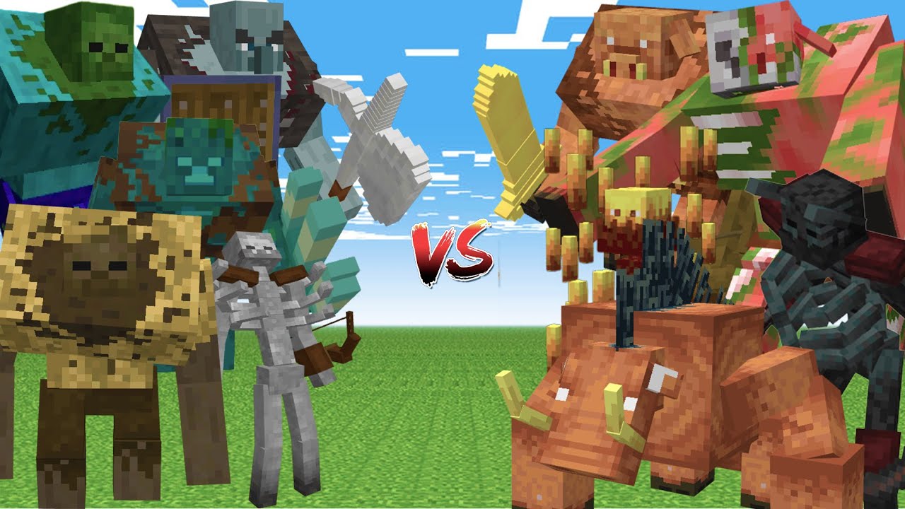 OVERWORLD BOSSES vs NETHER BOSSES in Minecraft Mob Battle!!! - YouTube