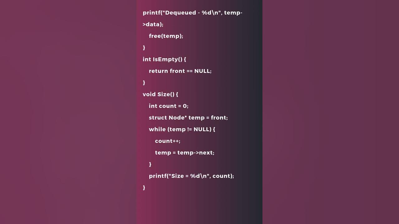 Code To Implement Queue Using Linked List In Data Structures
