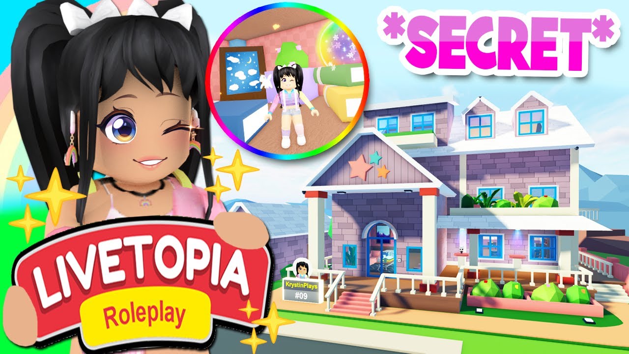 *SECRET GIANT BOOK ROOM* Family Home in LIVETOPIA Roleplay (roblox ...