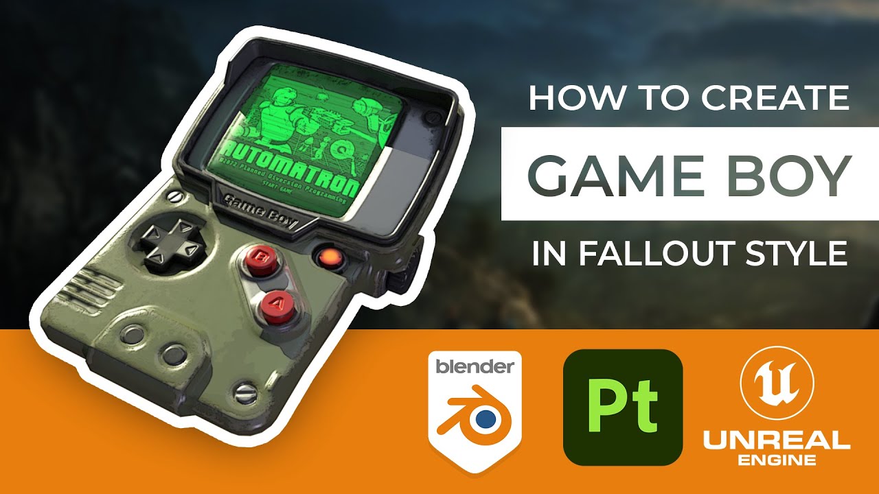 How to create GAME BOY in Fallout style (Blender, SP, UE) - YouTube