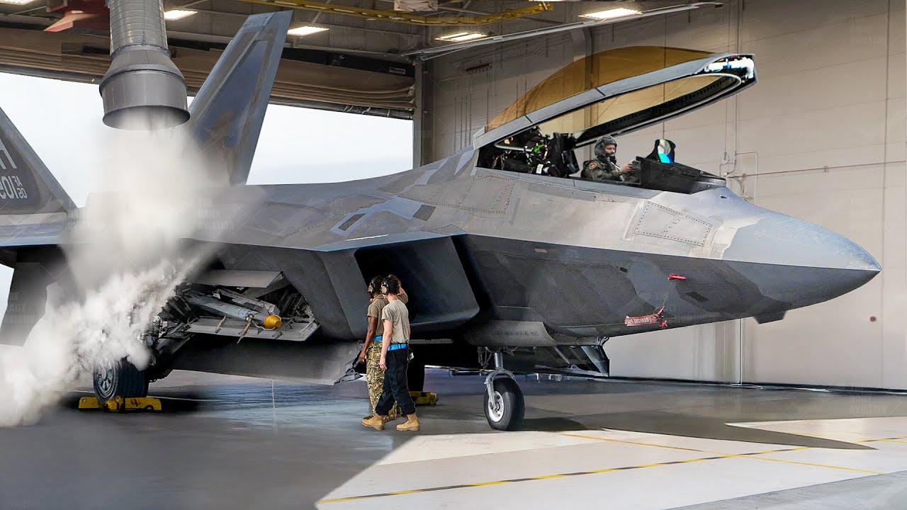 Preparing US Most Aggressive Stealth Fighter for Combat Action - YouTube