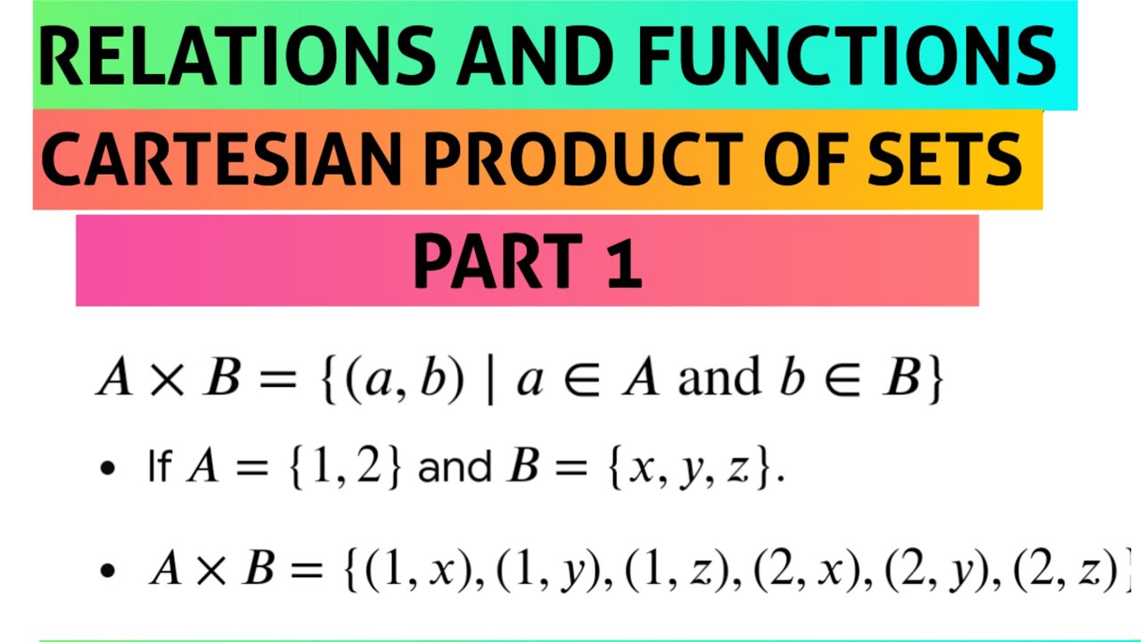 Cartesian Product of Sets and cardinality | Relations and Functions ...
