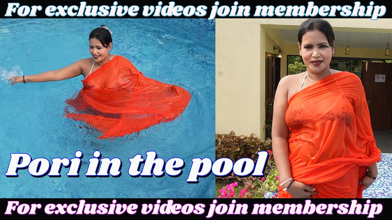 High Fashion Saree Shoot Concept | Pori Saree Shoot in Swimming Pool। # ...
