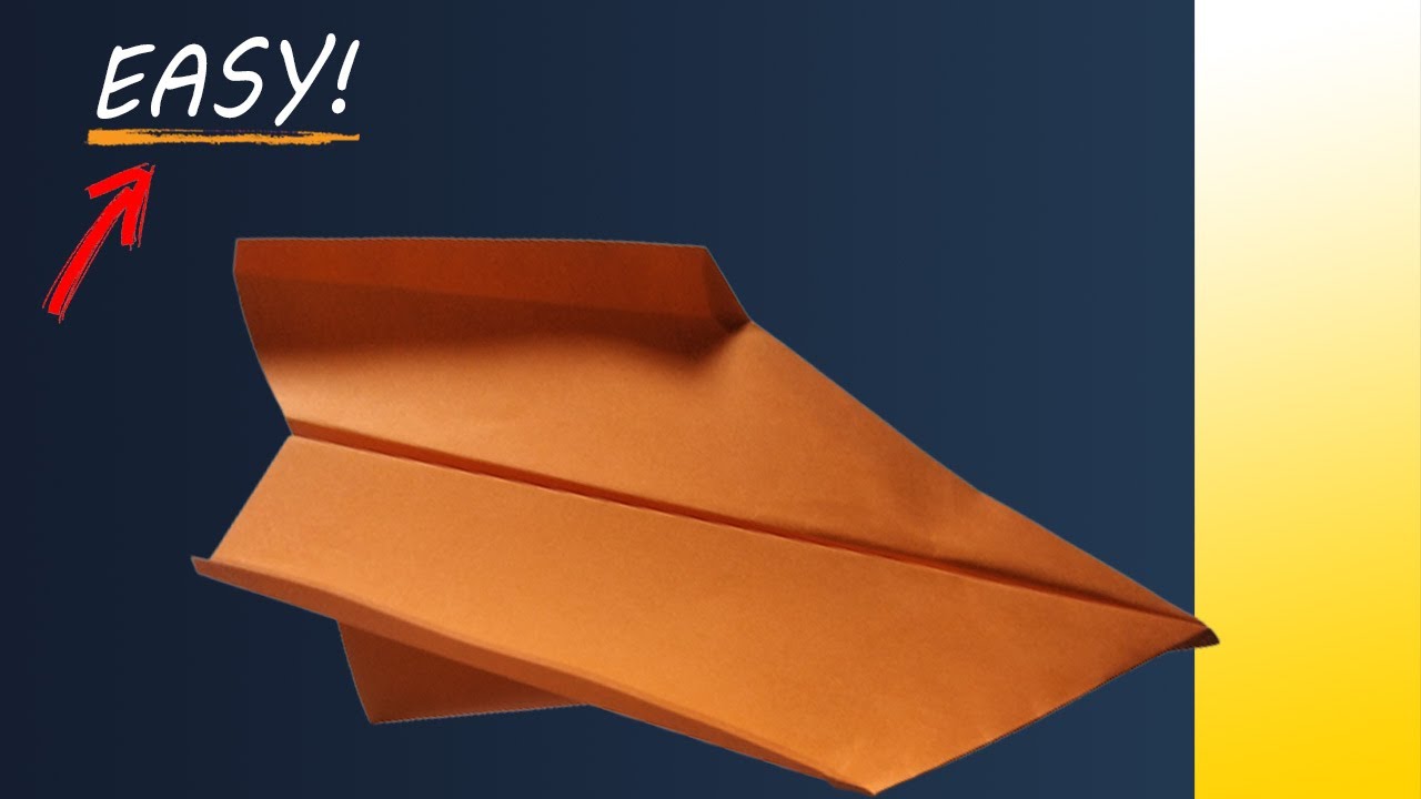 Super EASY Paper Airplane that flies away - YouTube