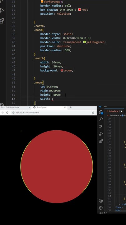 Solar System Html Cssshorts Youtube