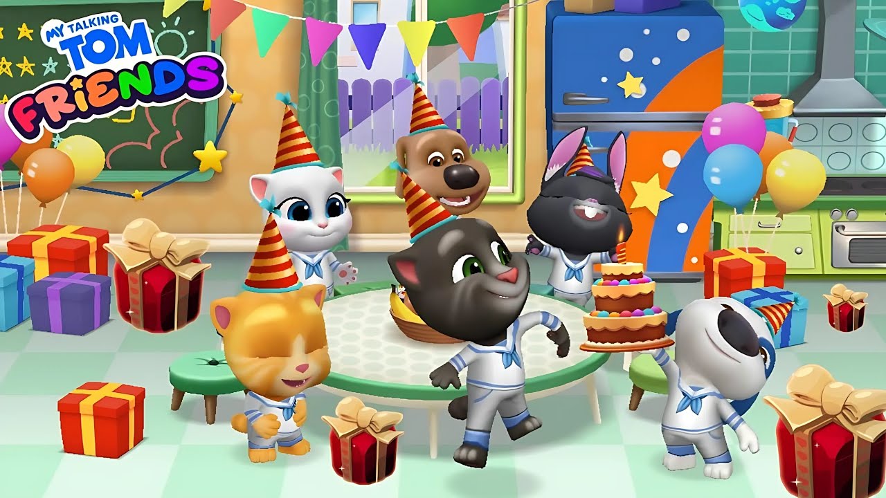 Talking tom and friends new episode || tom birthday party || - YouTube