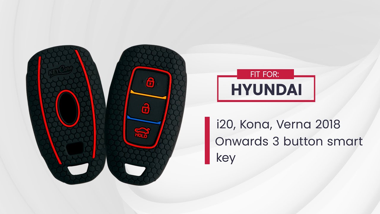 Keycare silicone key cover for Hyundai i20, Kona, Verna smart key (KC41 ...
