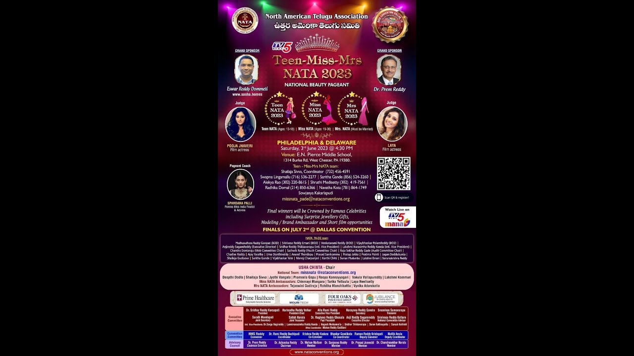 Mr & Ms NATA Beauty Contest - Alekhya Indraganti - YouTube