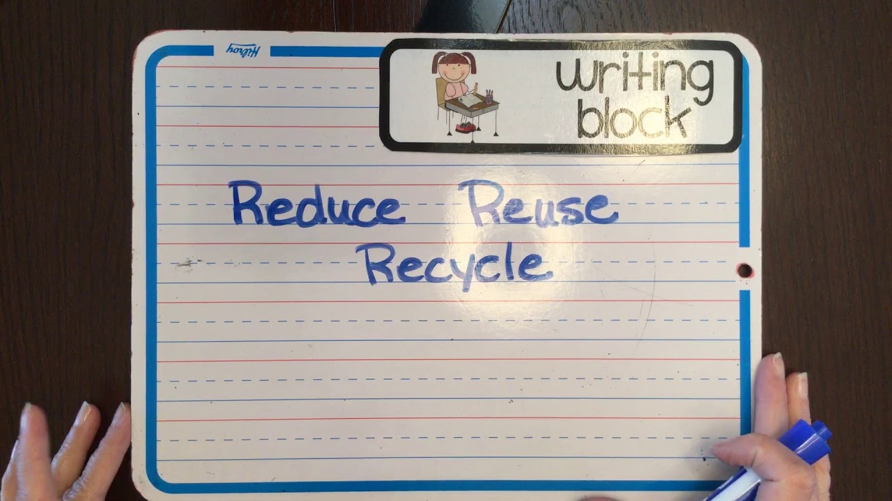 Friday April 24 - writing - Use the words reduce, reuse, and recycle to ...