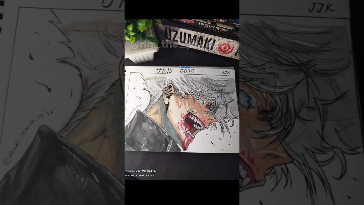 Gojo Satoru Deadly Smile|Gojo Drawing|Jujutsu Kaisen|Gojo's Death #gojo ...