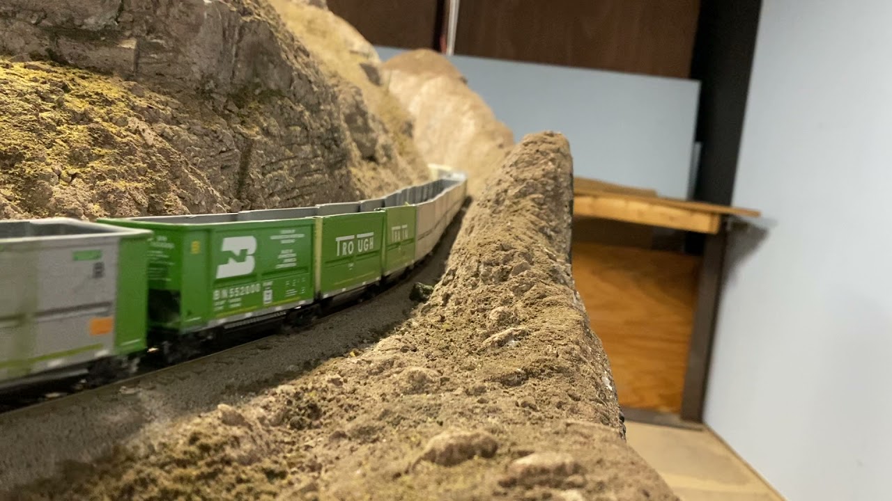 Burlington Northern Trough Train - YouTube