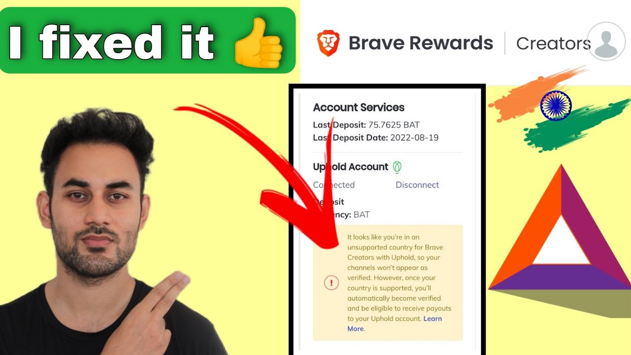 How to fix Unsupported country for brave creators with uphold error ⁉️ ...
