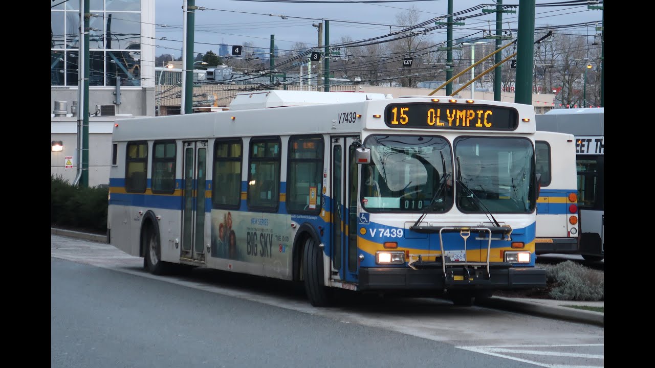 TransLink 2001 New Flyer D40LF - V7439 on route 15 Olympic Village ...