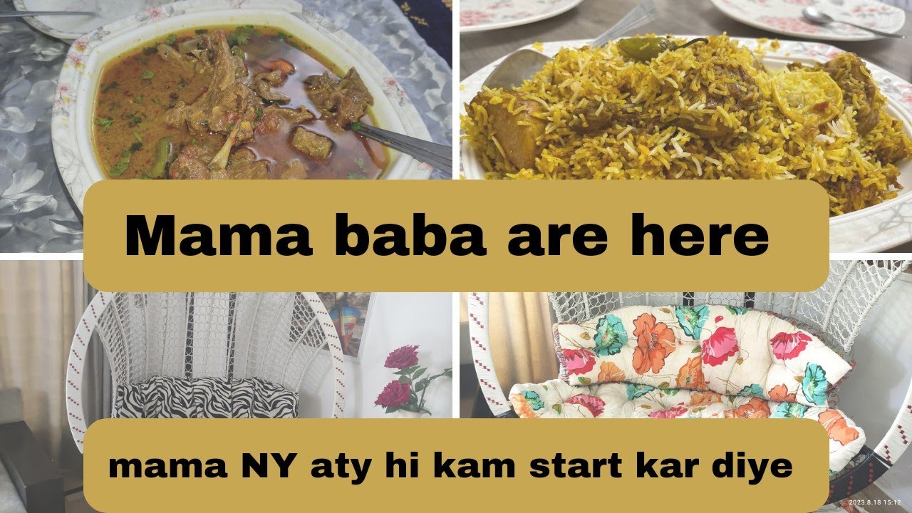mama baba are here ☺️ || mama NY aty hi Ghar k km start kr diye - YouTube