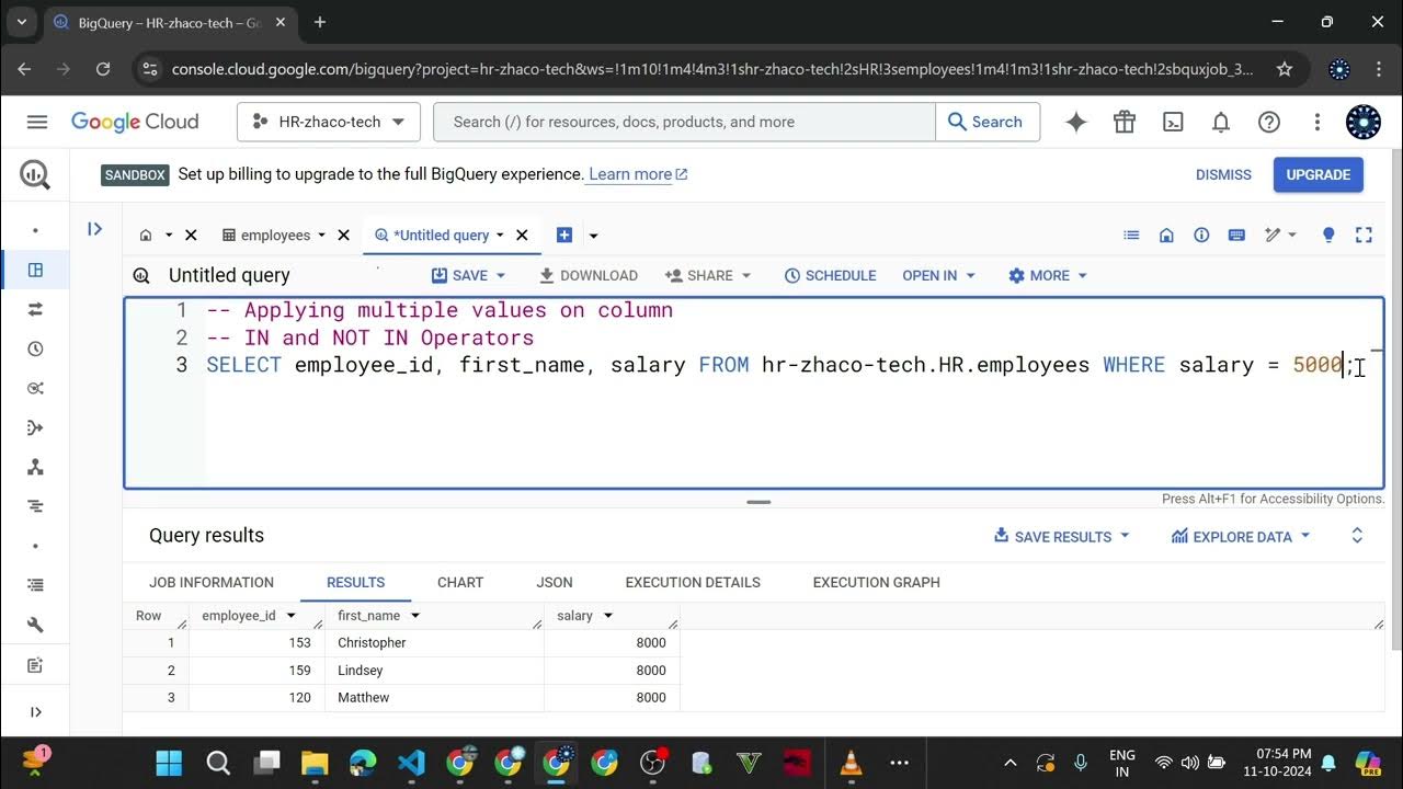 IN Operator - Bigquery Series - 11 - YouTube