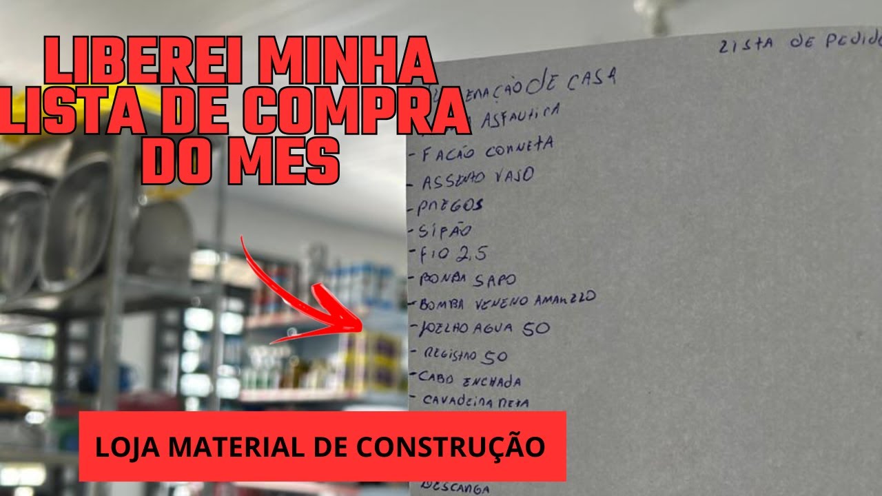 Lista de compras para sua loja de material de construção - YouTube