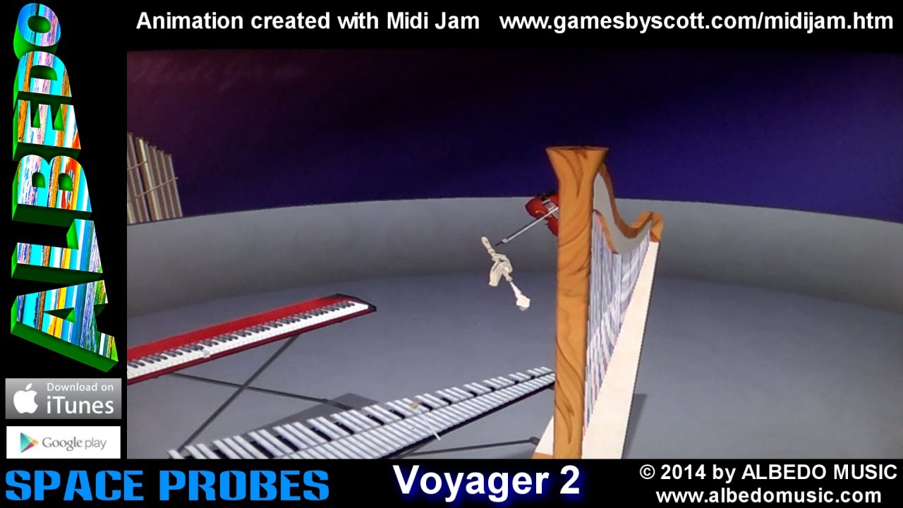 Voyager 2 from Space Probes by ALBEDO. Midi Jam. 3D music animation ...