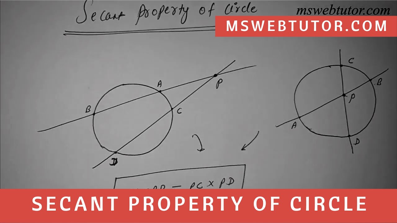 Secant Property of Circle in Hindi | mswebtutor.com - YouTube