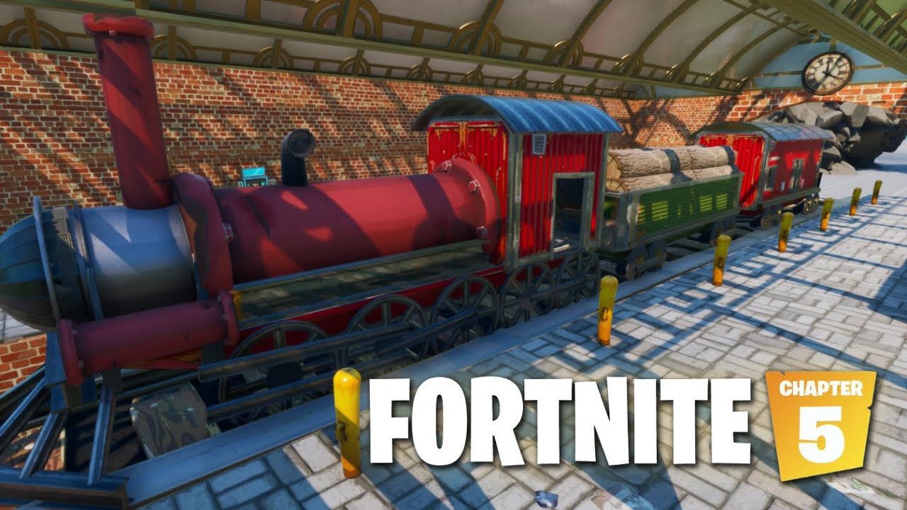 Un TRAIN ou un METRO sur la MAP du CHAPITRE 5 de FORTNITE - YouTube