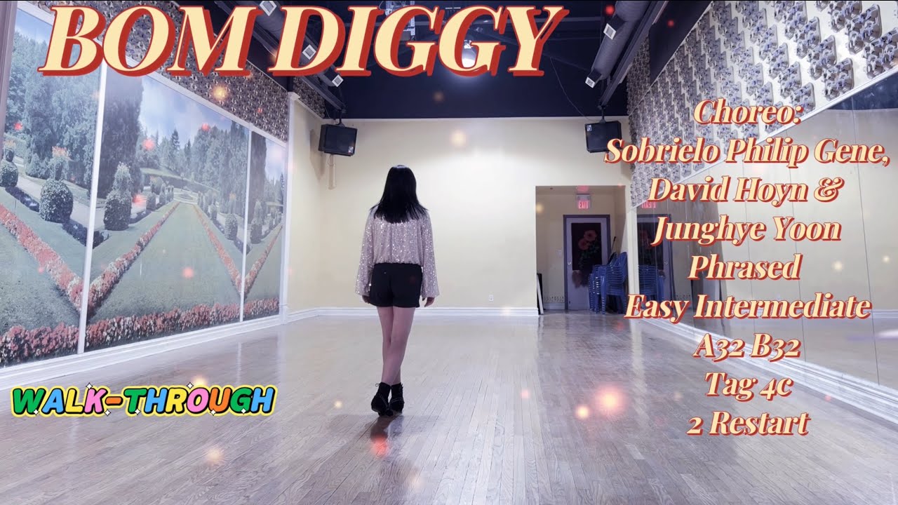 BOM DIGGY Line Dance (WALK-THROUGH) - YouTube