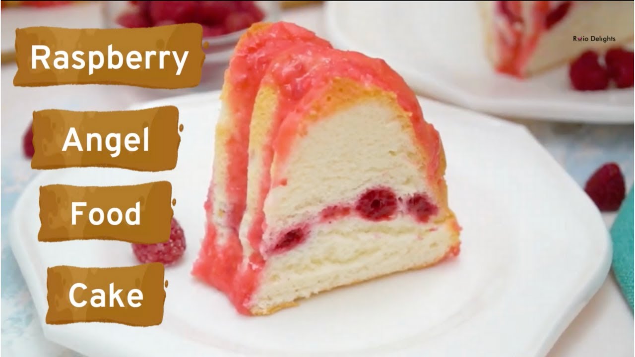 Raspberry Angel Food Cake | Roio Delights - YouTube
