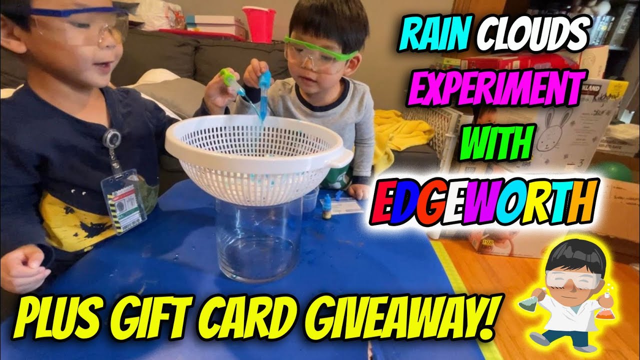 RAIN CLOUDS EXPERIMENT WITH EDGEWORTH - YouTube