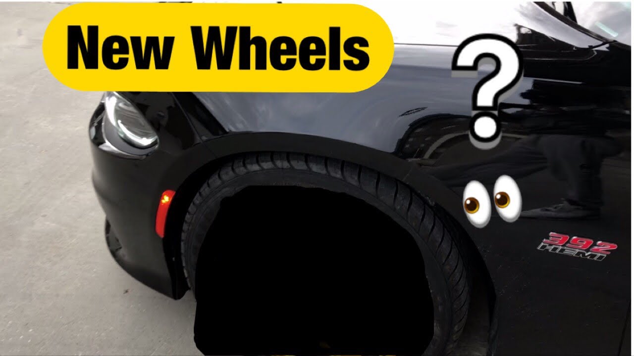 20 inch Gold wheels on my scatpack - YouTube