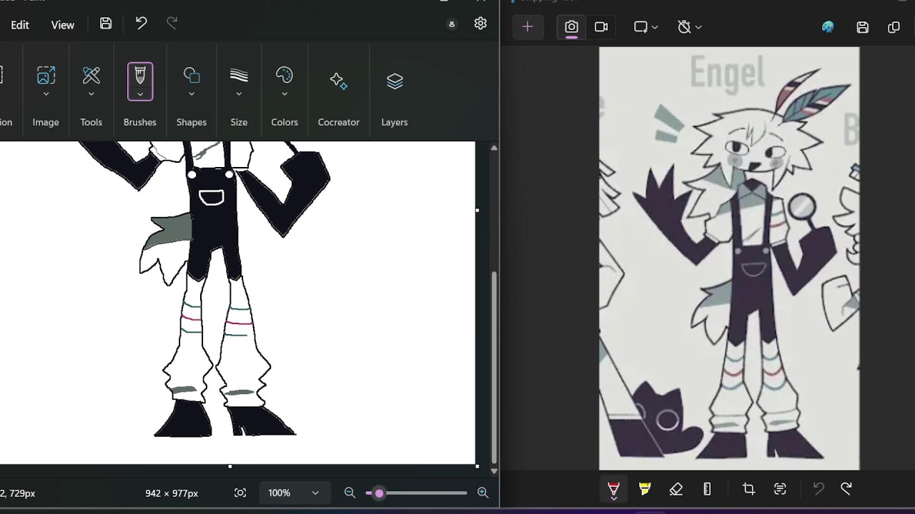 Drawing my favorite FPE character on microsoft paint - YouTube