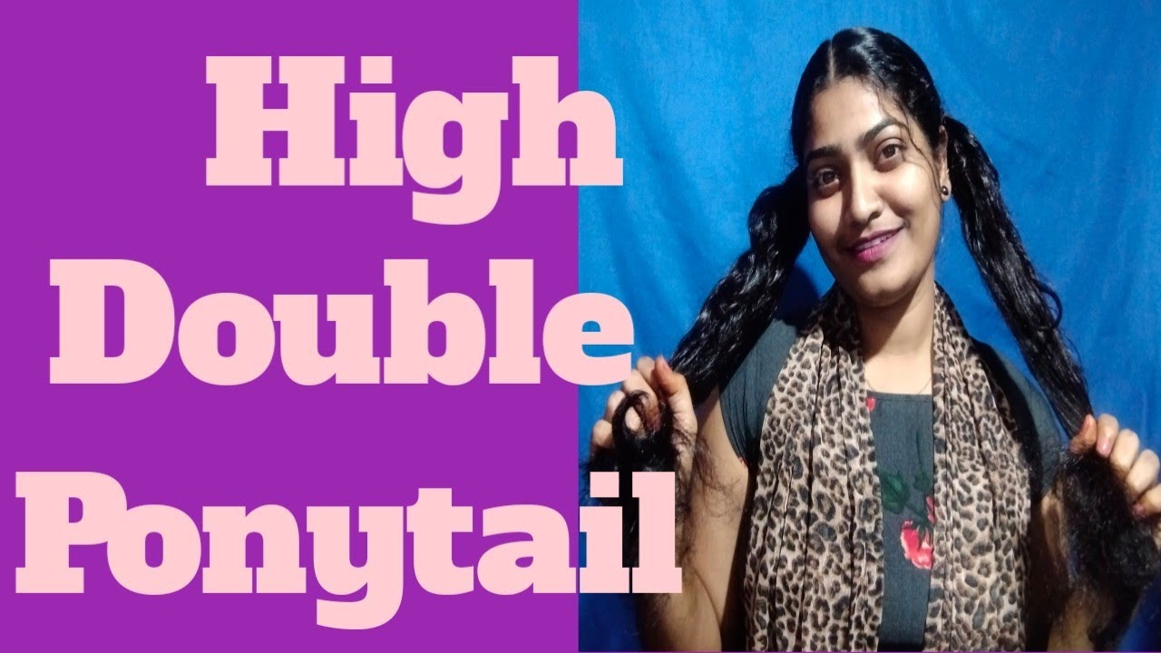High Double Ponytail ||Hairstyle For School Girls - YouTube