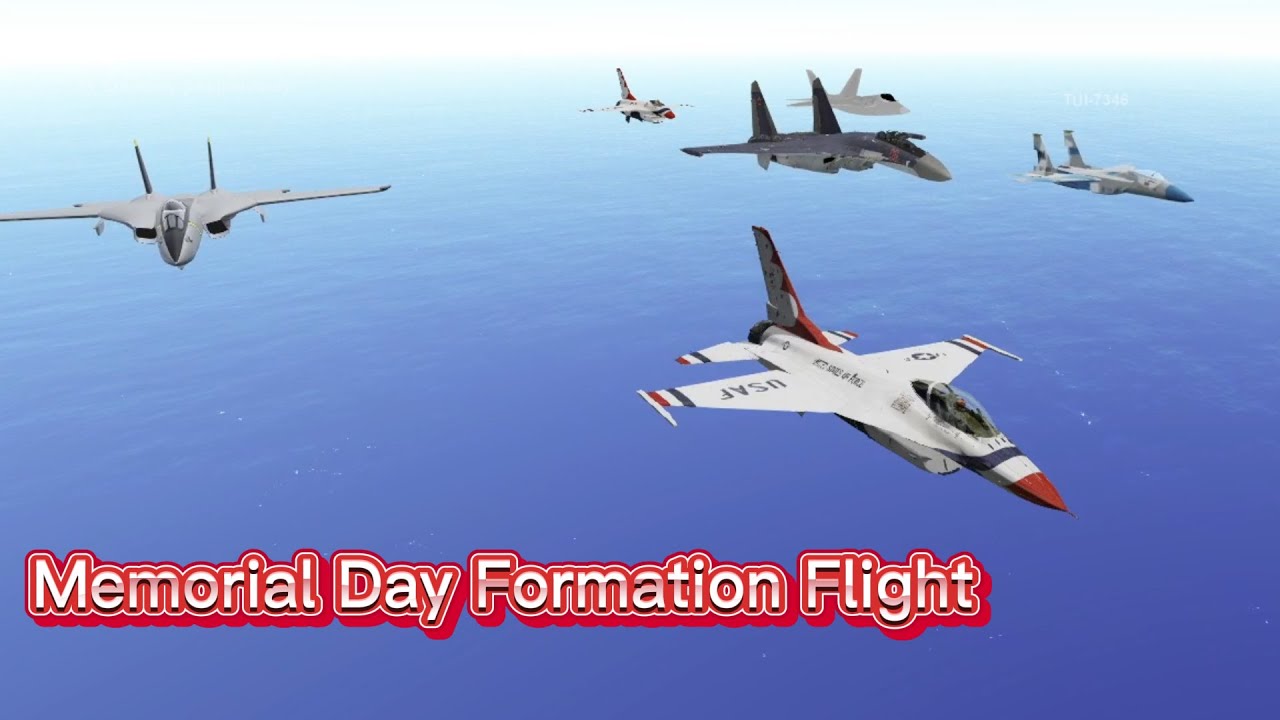 Memorial Day Group Formation Flight Geoff's Flight Simulator-(#24 ...