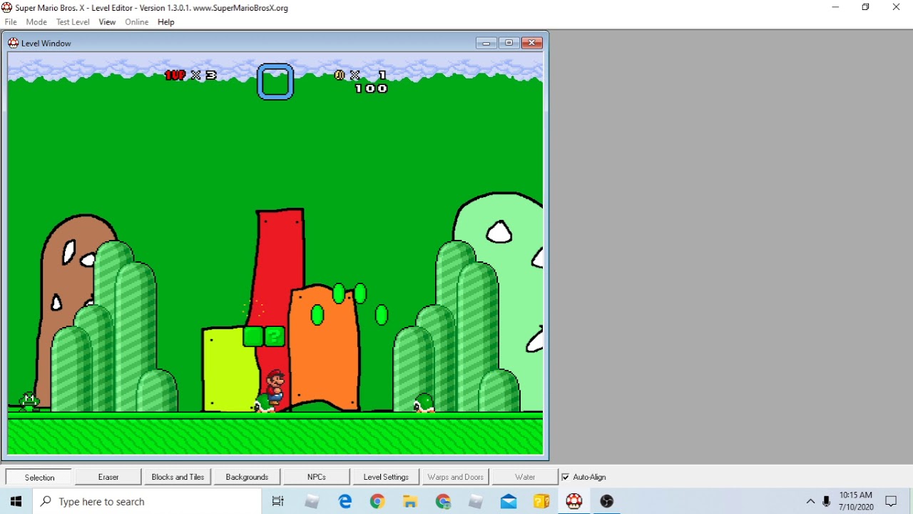 Super Mario Bros. X (SMBX) - Custom Level - Green Land - YouTube
