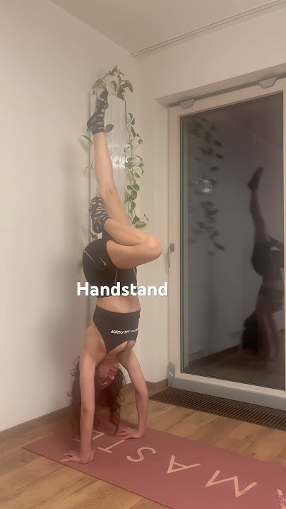 One leg up, one leg bent, & let your core do the work! Try the stag handstand! - YouTube