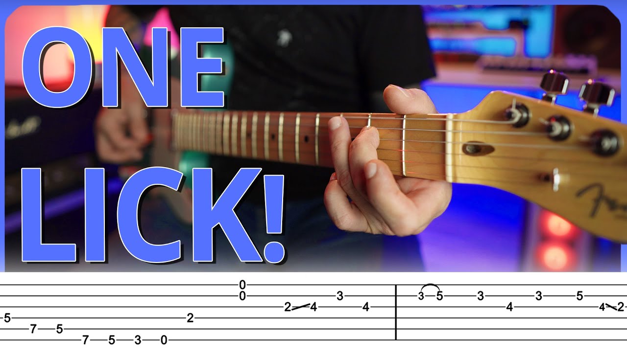 How to play THE SAME LICK ALL OVER THE NECK // with TABS - YouTube