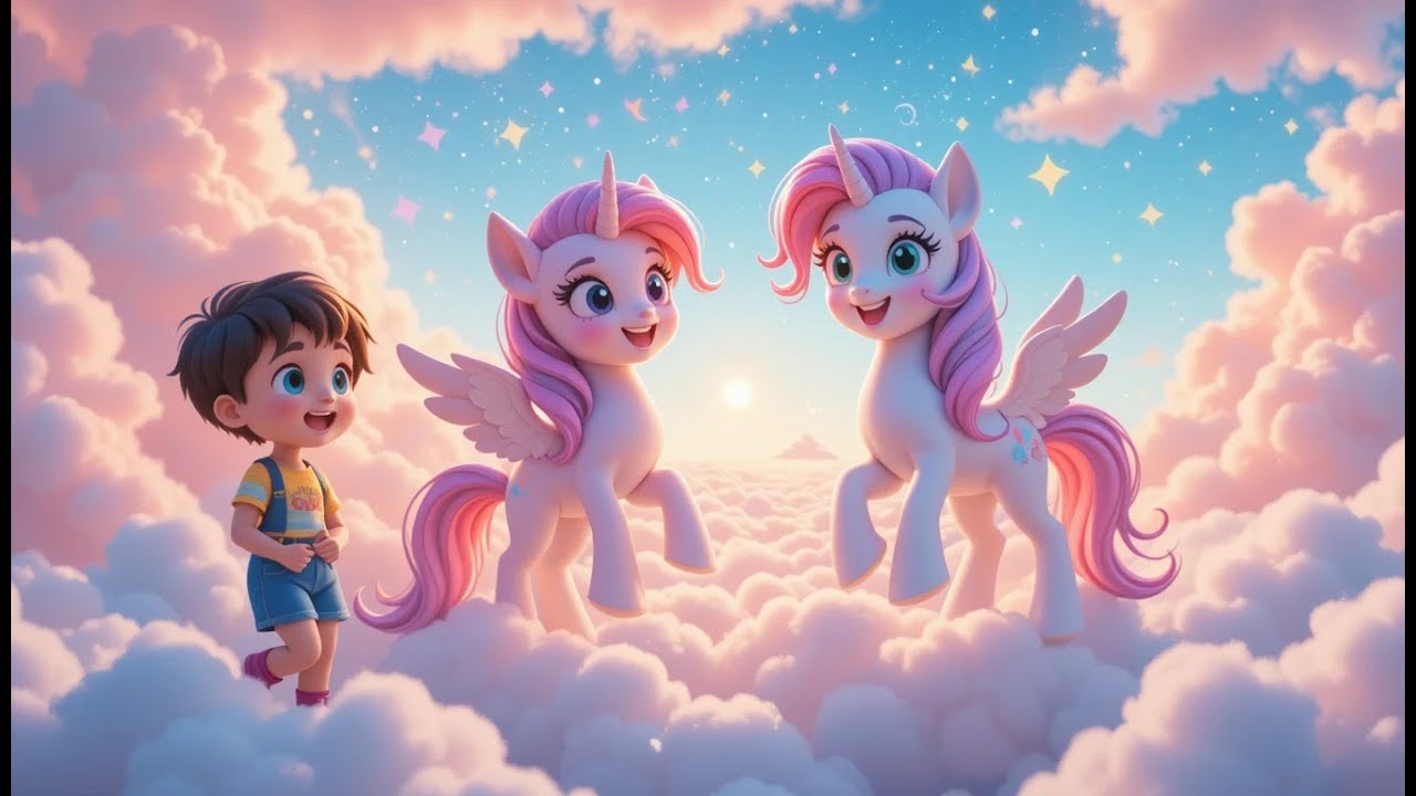 Two Little Ponies Dancing in the Sky Rhyme Song | Popular Nursery Rhyme ...