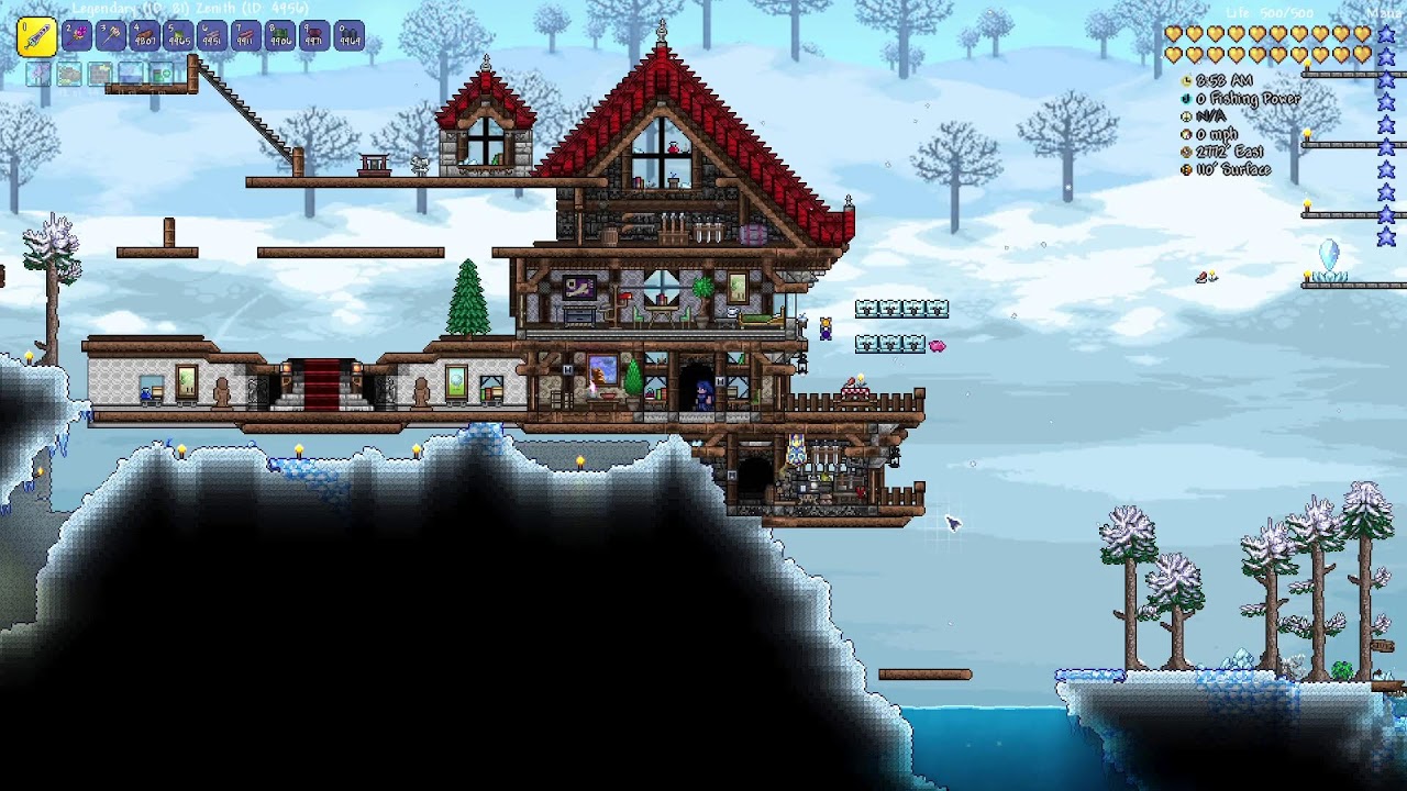 [테라리아] 건축 / 설원 파일런 | Terraria Snow Pylon building - YouTube
