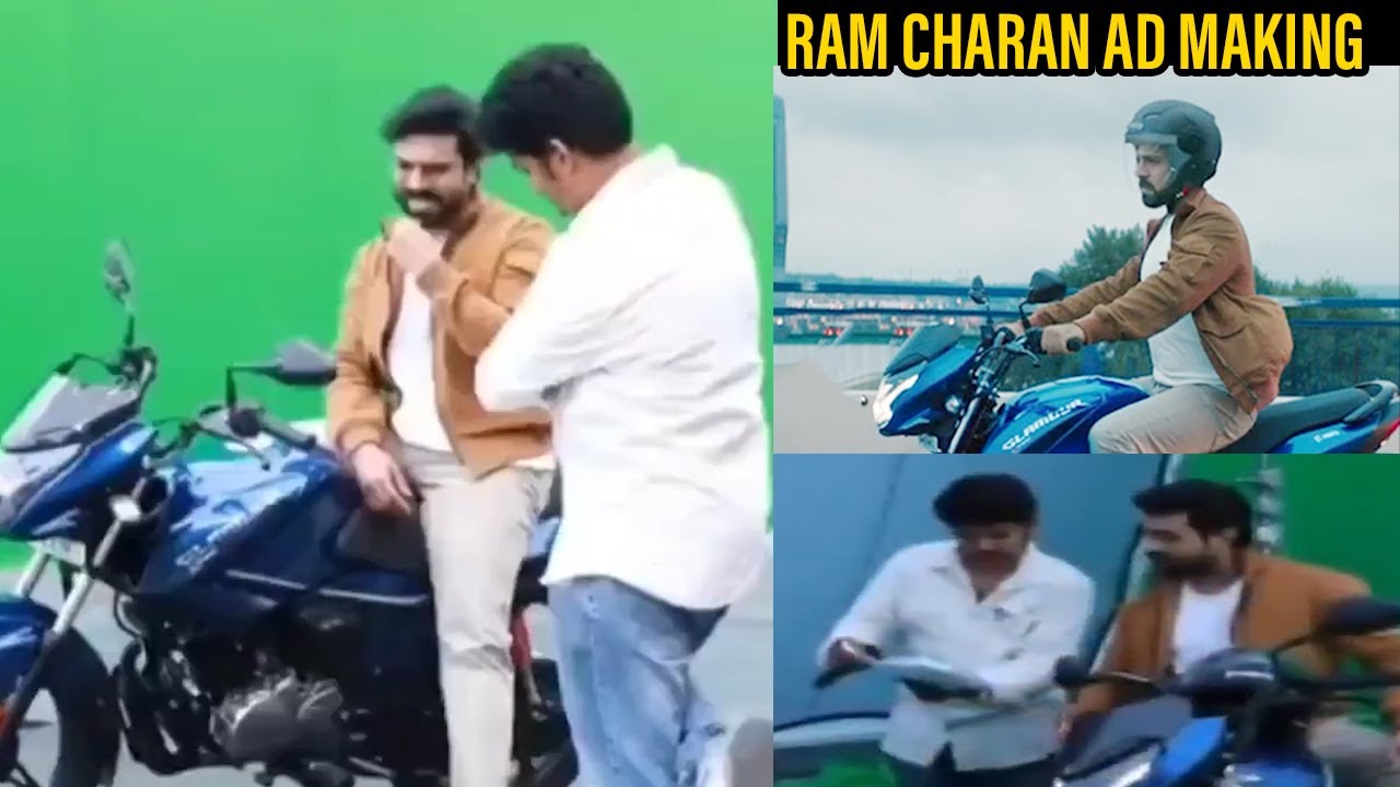 Ram Charan New Glamour Bike AD - MAKING Video | Ram Charan New AD ...