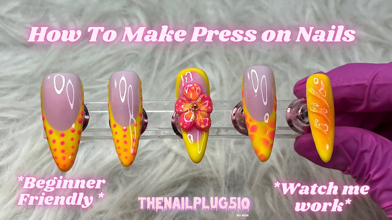 HOW TO MAKE PRESS ON NAILS 💕| Beginner friendly tutorial 💗| Watch me ...