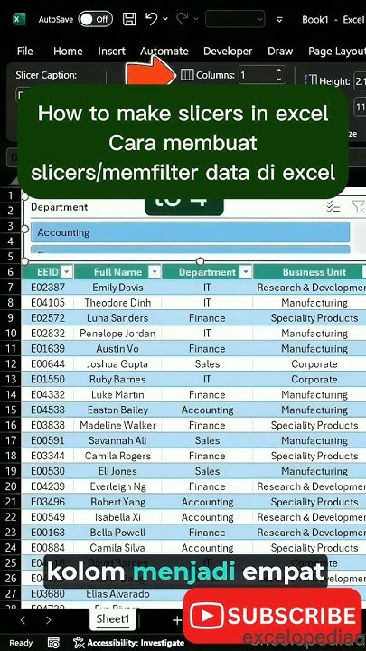 How to make slicers in excel #excel #exceltips #slicers #tips # ...