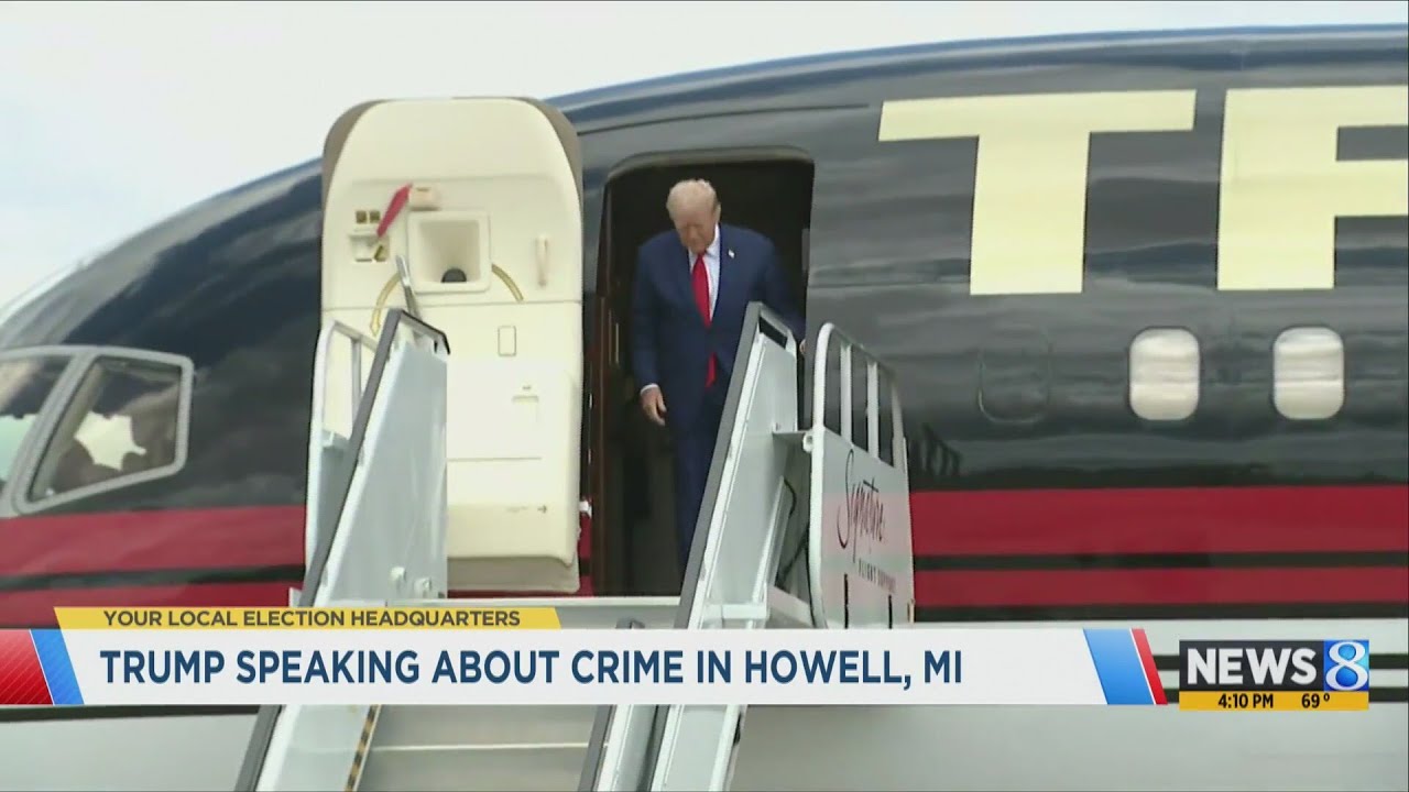 Trump visits Howell, Democrats respond - YouTube