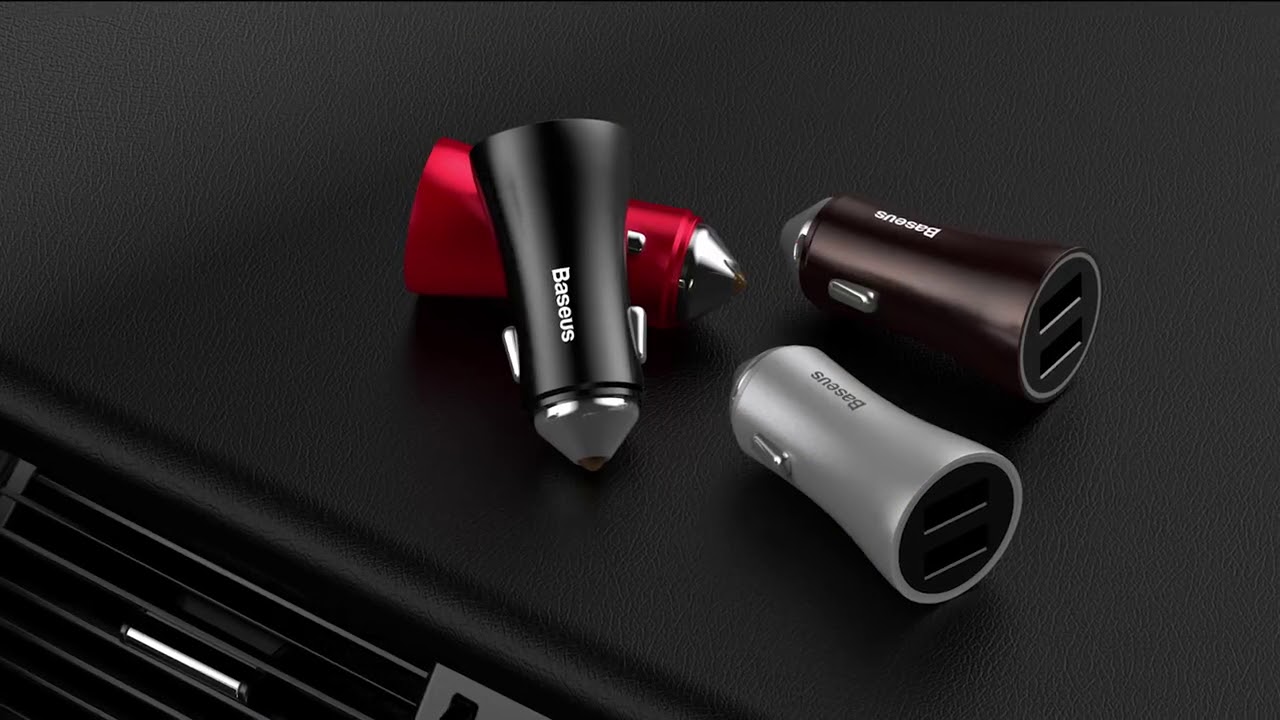 Baseus Dual USB Car Charger - YouTube
