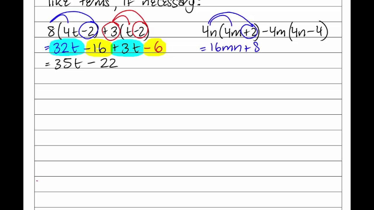 Algebra: Expanding and Simplifying - YouTube
