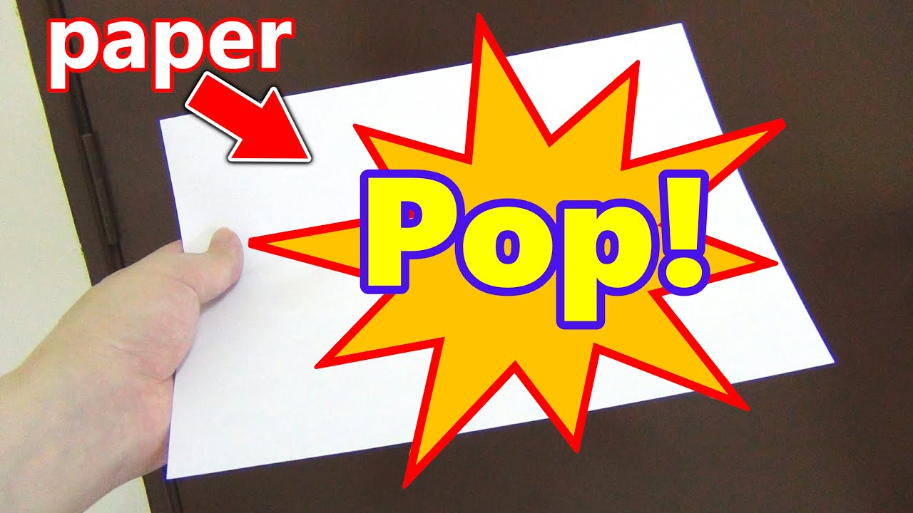 How to make POP sound using Just Paper! Paper Popper Origami Easy Paper ...