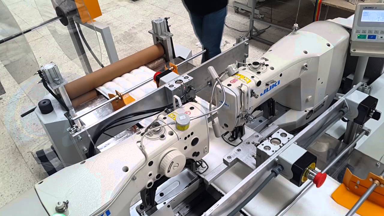 LEON-PT - Tack And Jump Border Stitching Machine - YouTube