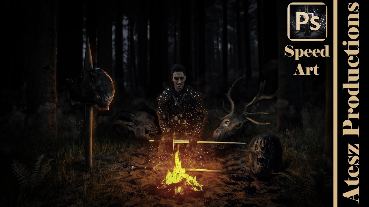 Witcher trophies | Photoshop tutorial | Speed Art - YouTube