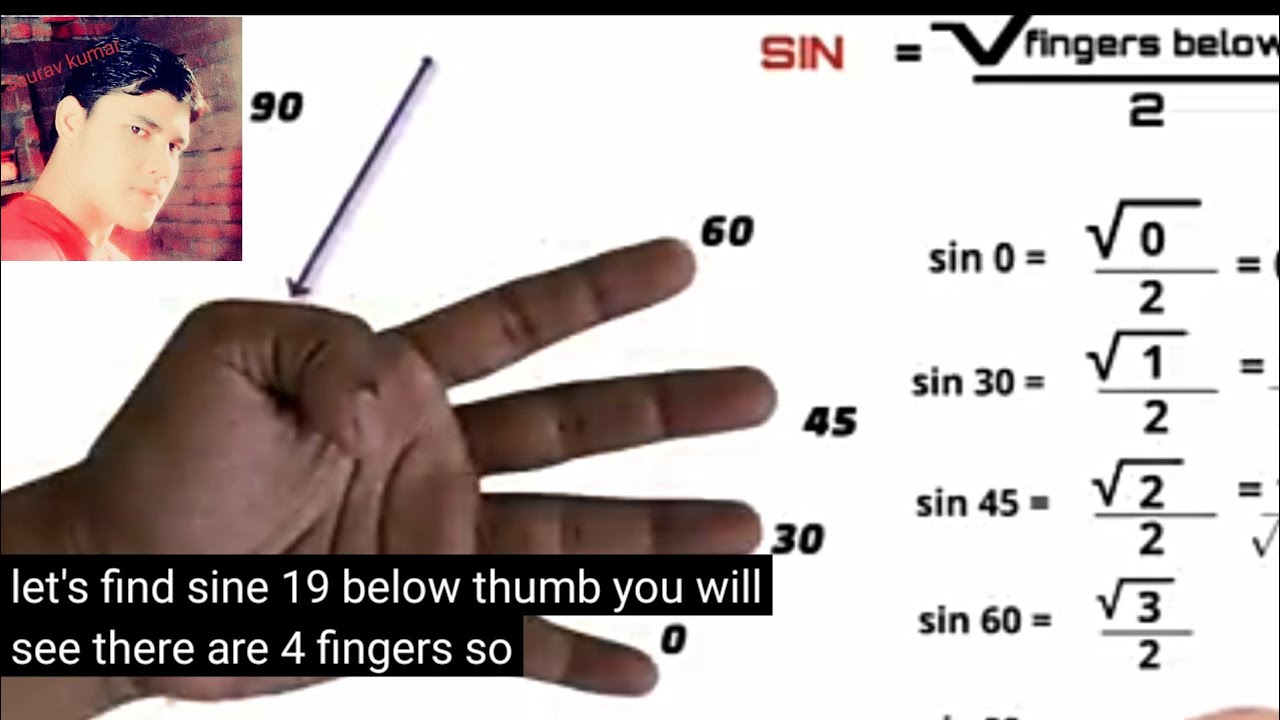 10th trigonometry value of sin..cos... . 30,45,60 in easy way - YouTube